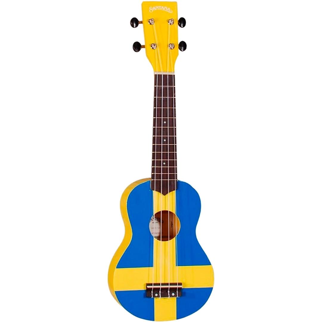 Santana 01 Swedish flag soprano ukulele - Santana Guitars